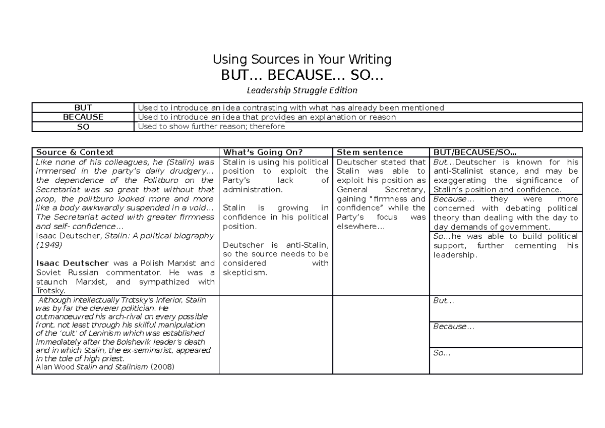 Using Sources in Your Writing Power Struggle BBS (1) - Using Sources in ...