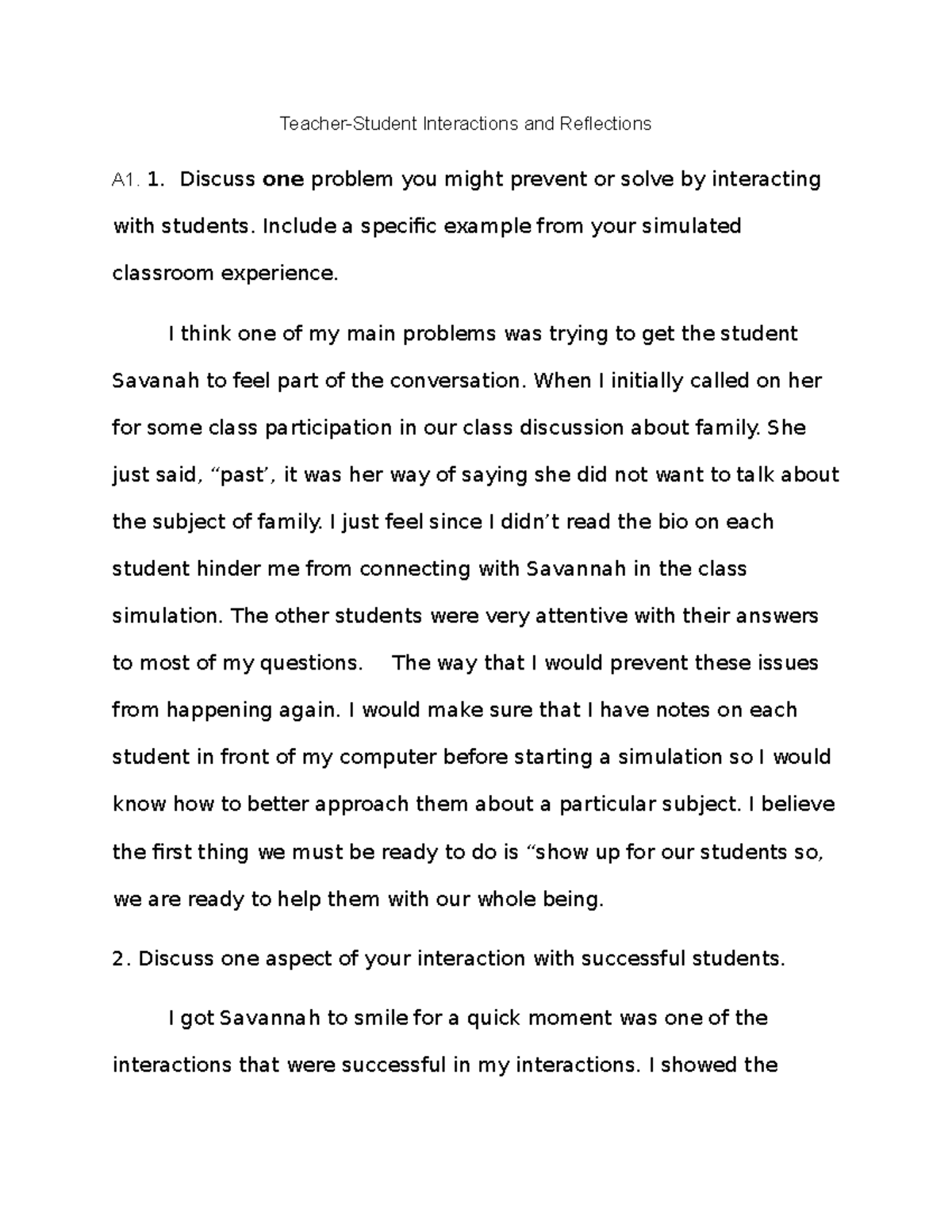 Simulation Reflection with the Musrsion software-Its my summary of my ...