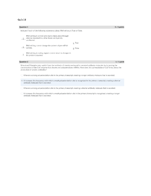 Module 3 Practice Problems BIO&BCH3170 FALL 2020 Solutions - Module 3 - RNA Structure and - Studocu