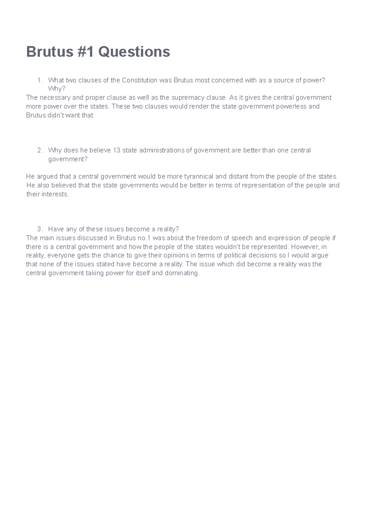 Brutus-no-1-with questions - Brutus #1 Questions 1. What two clauses of ...