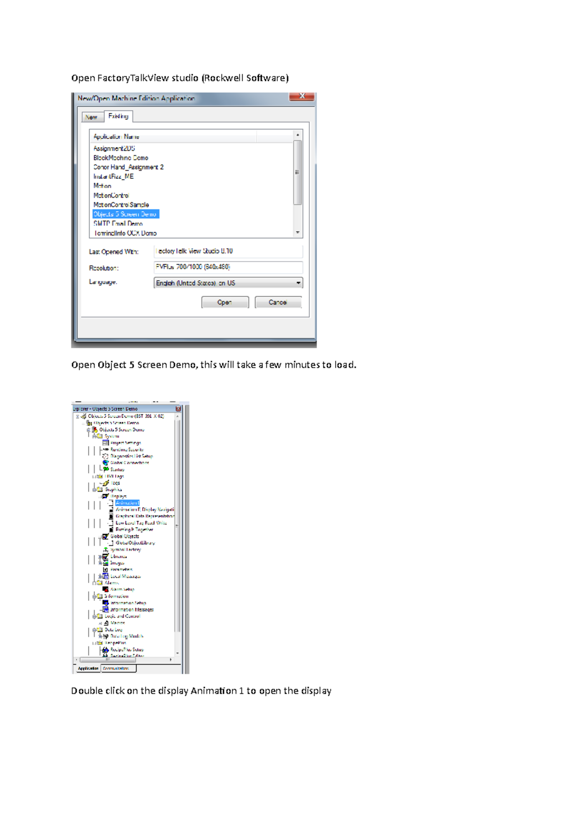 Intro to Factory Talk View Studio - Open FactoryTalkView studio ...