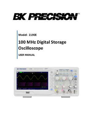 Osciloscopio 2190E programming manual - PROGRAMMING MANUAL Digital Storage Oscilloscope MODEL ...