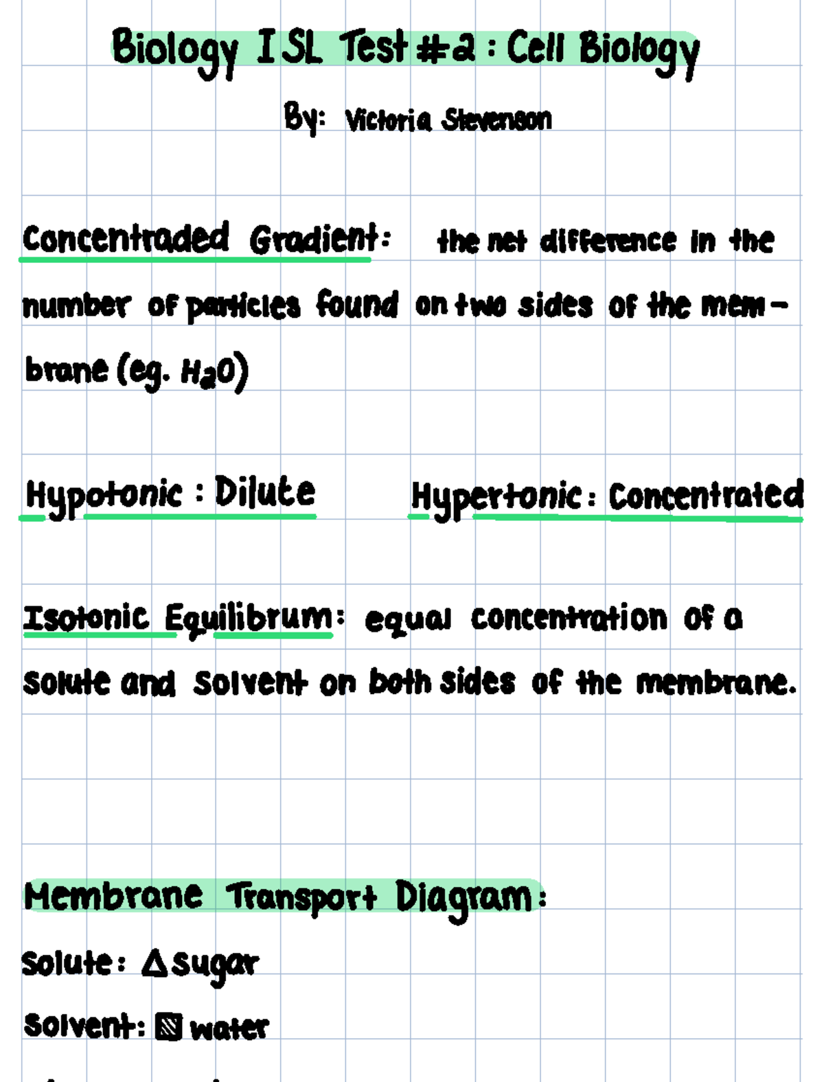 IB Biology 1 SL - Cell Biology Test Review - Biology ISL Test 2 : Cell ...