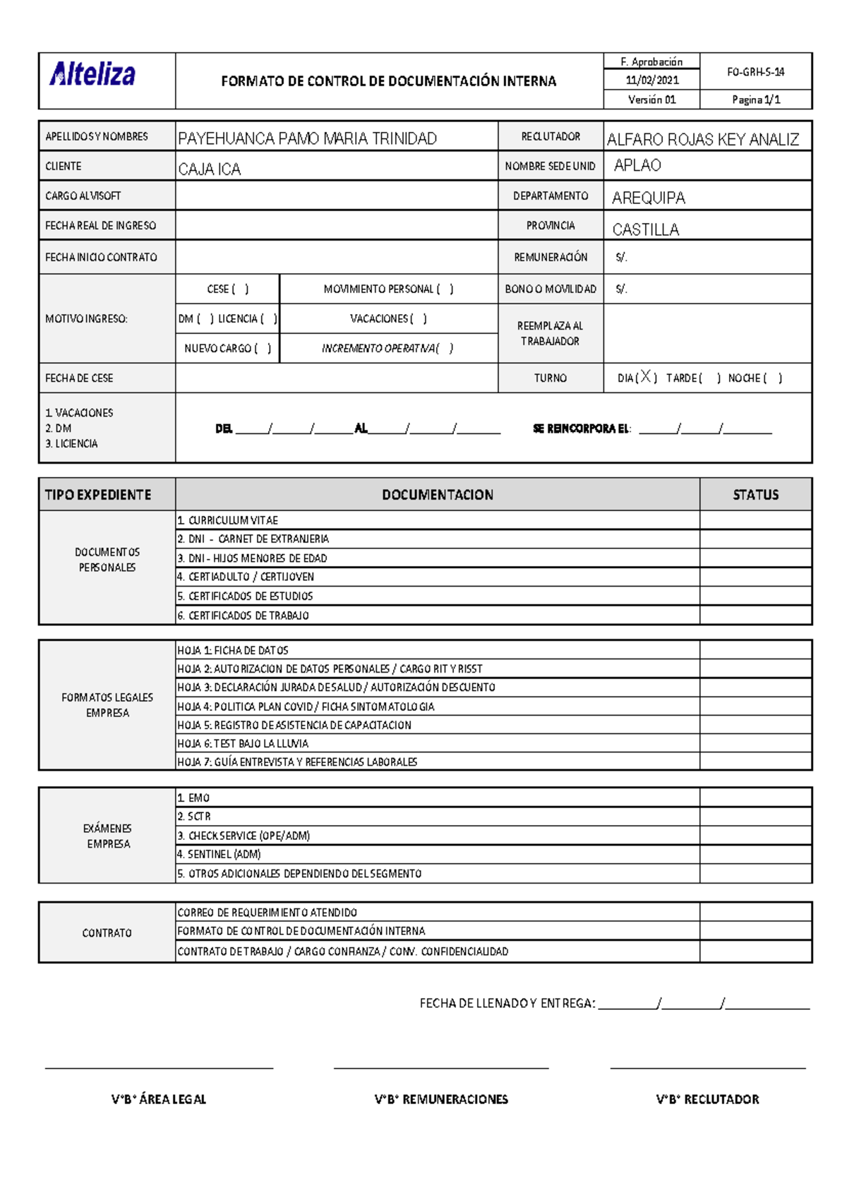 Ficha Margarita - njjhj - F. Aprobación 11/02/ Versión 01 Pagina 1 ...