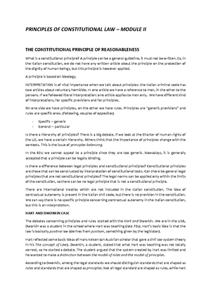 Constitutional law completo - Principles of Constitutional Law – Module ...