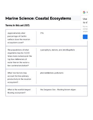 Marine Science B (Unit 1- Unit 5) Flashcards Quizlet - Marine Science B ...