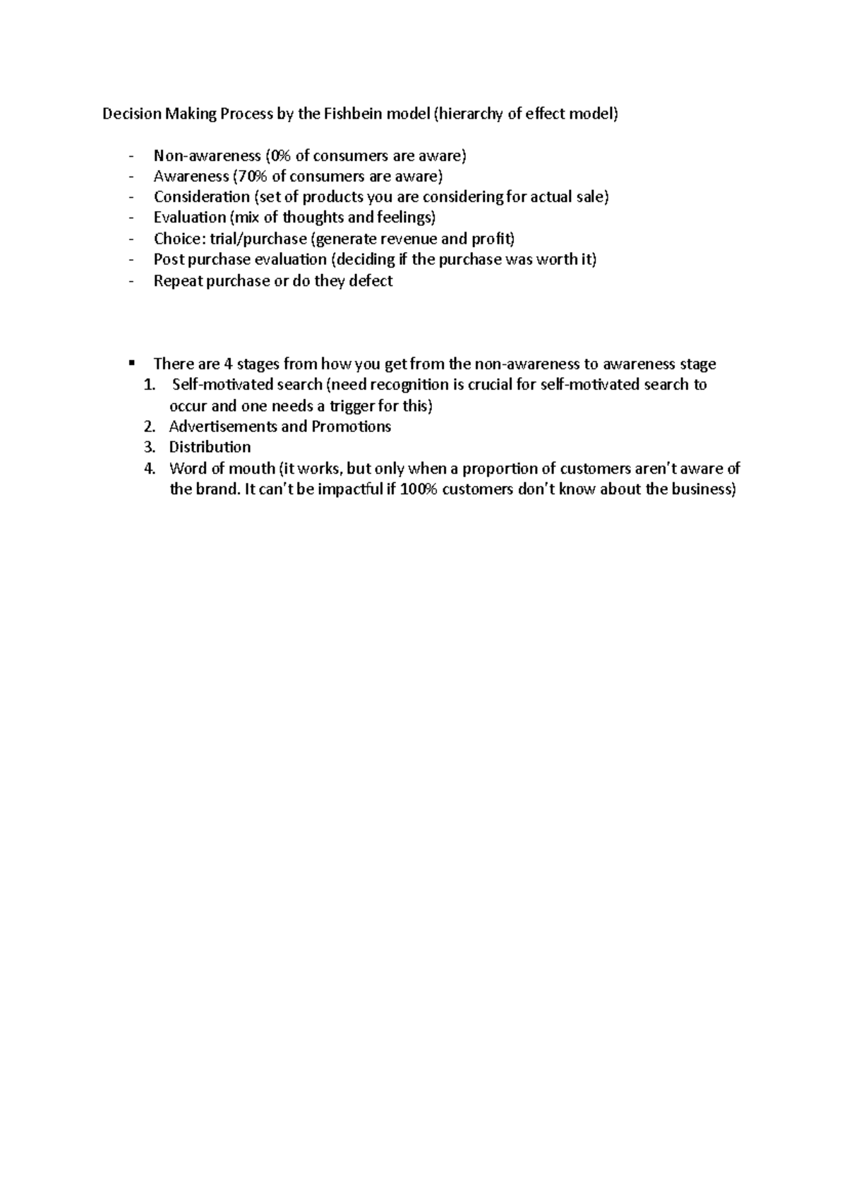 Class 2. - Tim Silk - Decision Making Process by the Fishbein model ...