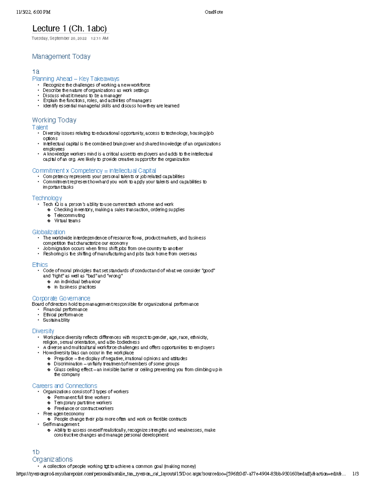 GMS Ch 1abc Notes - 11/3/22, 6:00 PM OneNote - Studocu