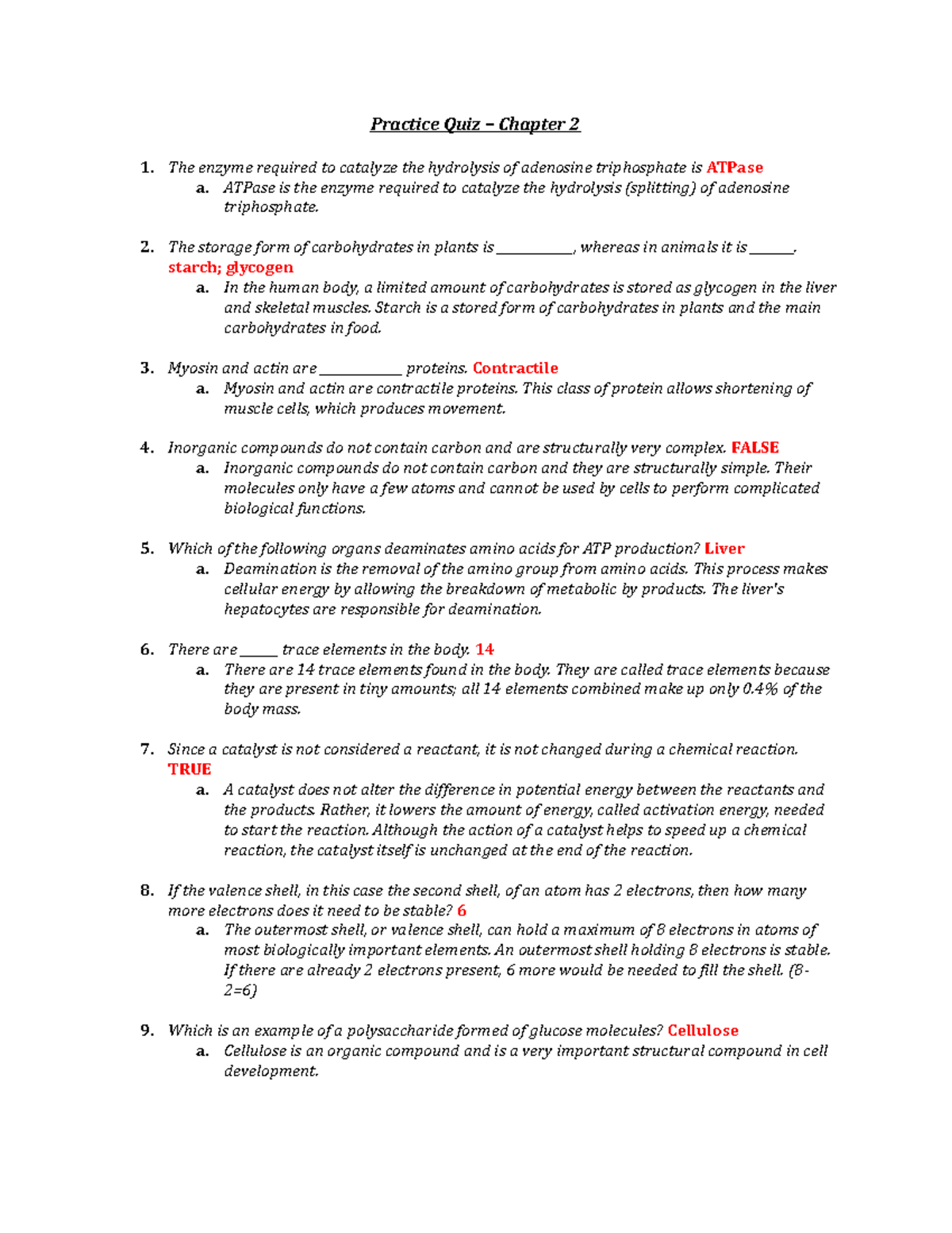 Practice Quiz - Chapter 2 - BIOL 235 - AU - Studocu
