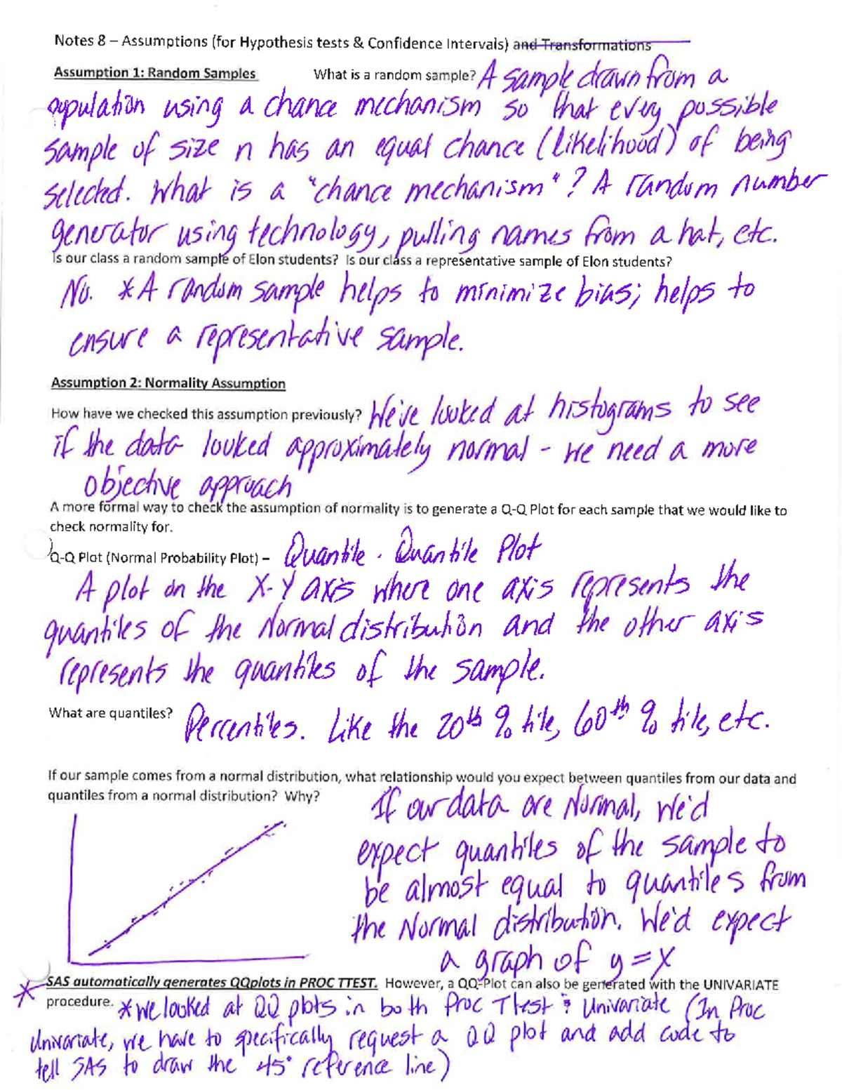 Notes 8 Completed - assumptions for hypothesis testing and confidence ...