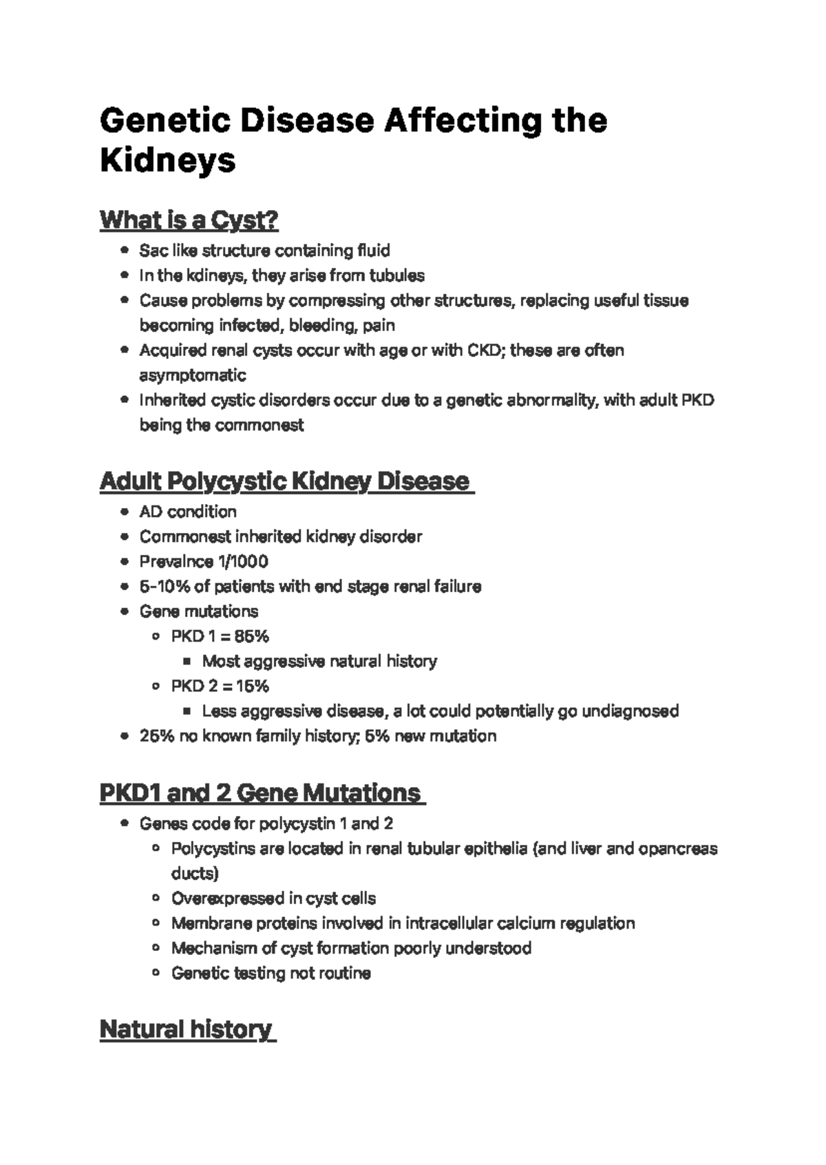 Genetic Disease Affecting the Kidneys - G e n e t i c D i s e a s e Af ...