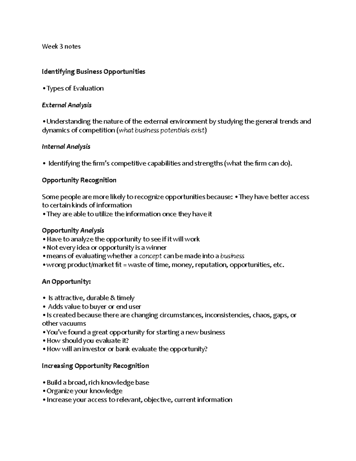 Week 3 Notes For Class Week 3 Notes Identifying Business week-3-notes-for-class-week-3-notes-identifying-business