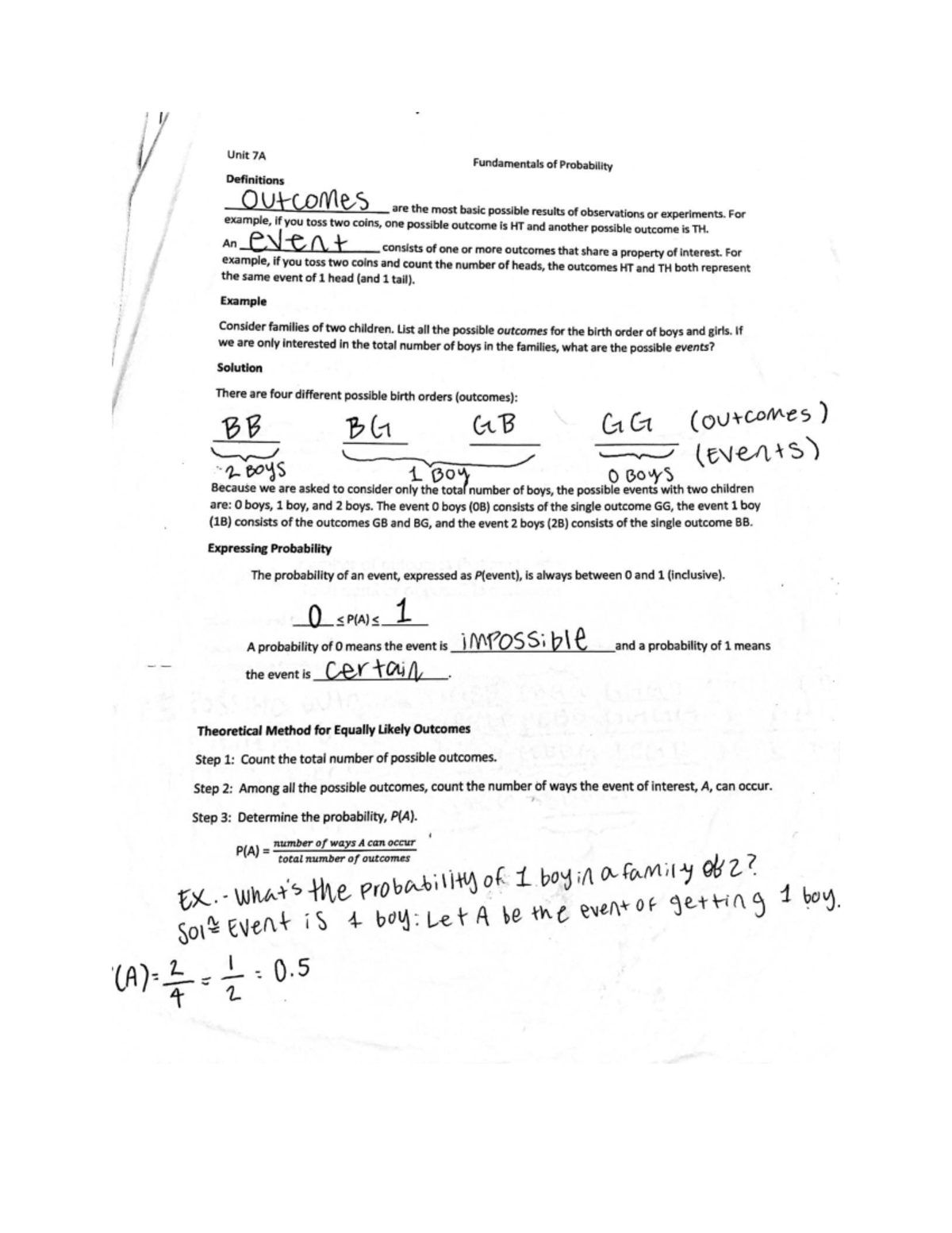 FOP1 - Fundamentals of Probability - MATH 1001 - Studocu