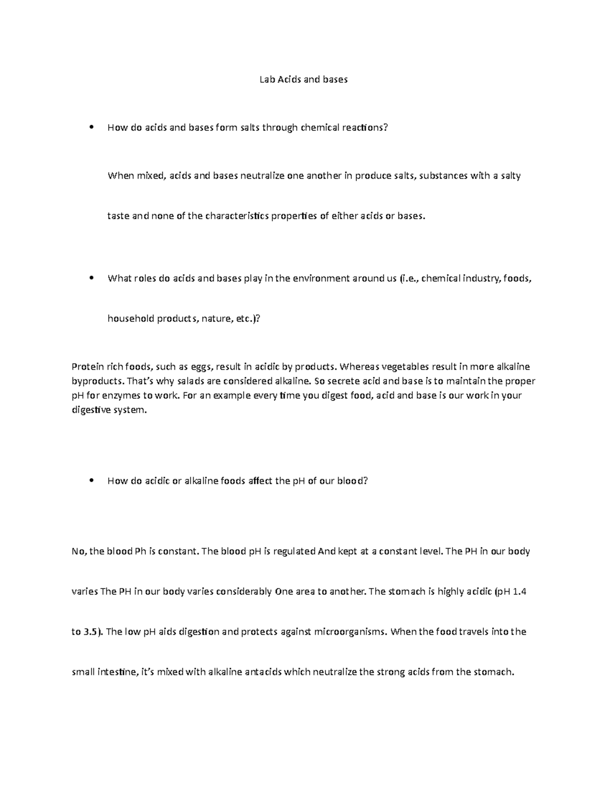 Lab Acids and bases copy - Lab Acids and bases How do acids and bases ...