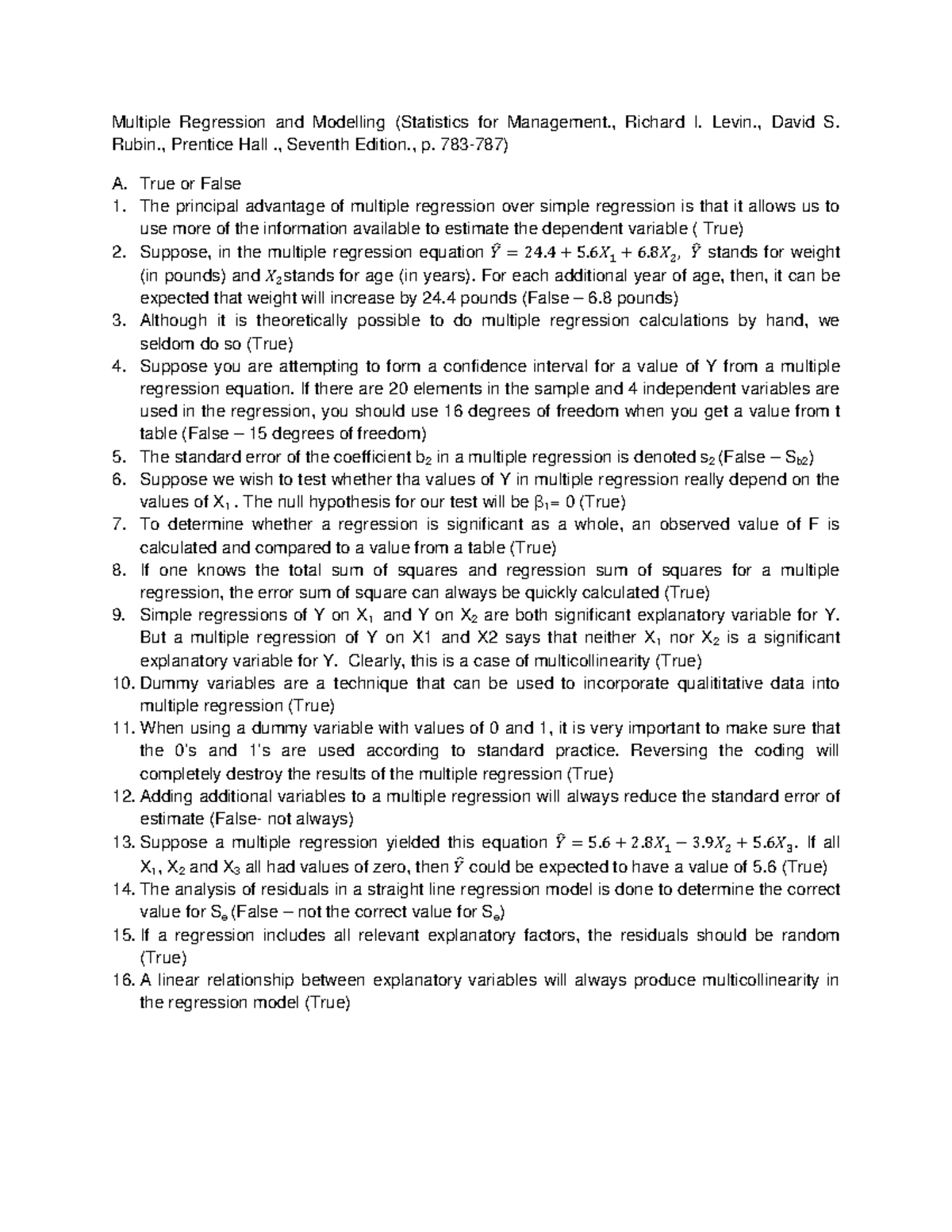 Multiple-regression - QM NOTES - Multiple Regression and Modelling ...