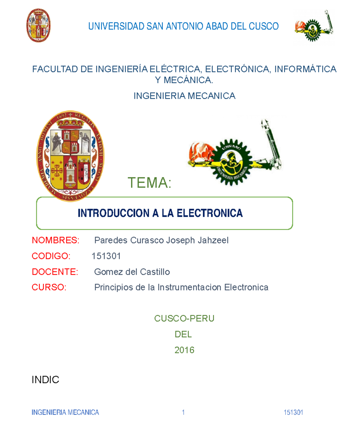 INTRODUCCION A LA ELECTRONICA - - Studocu