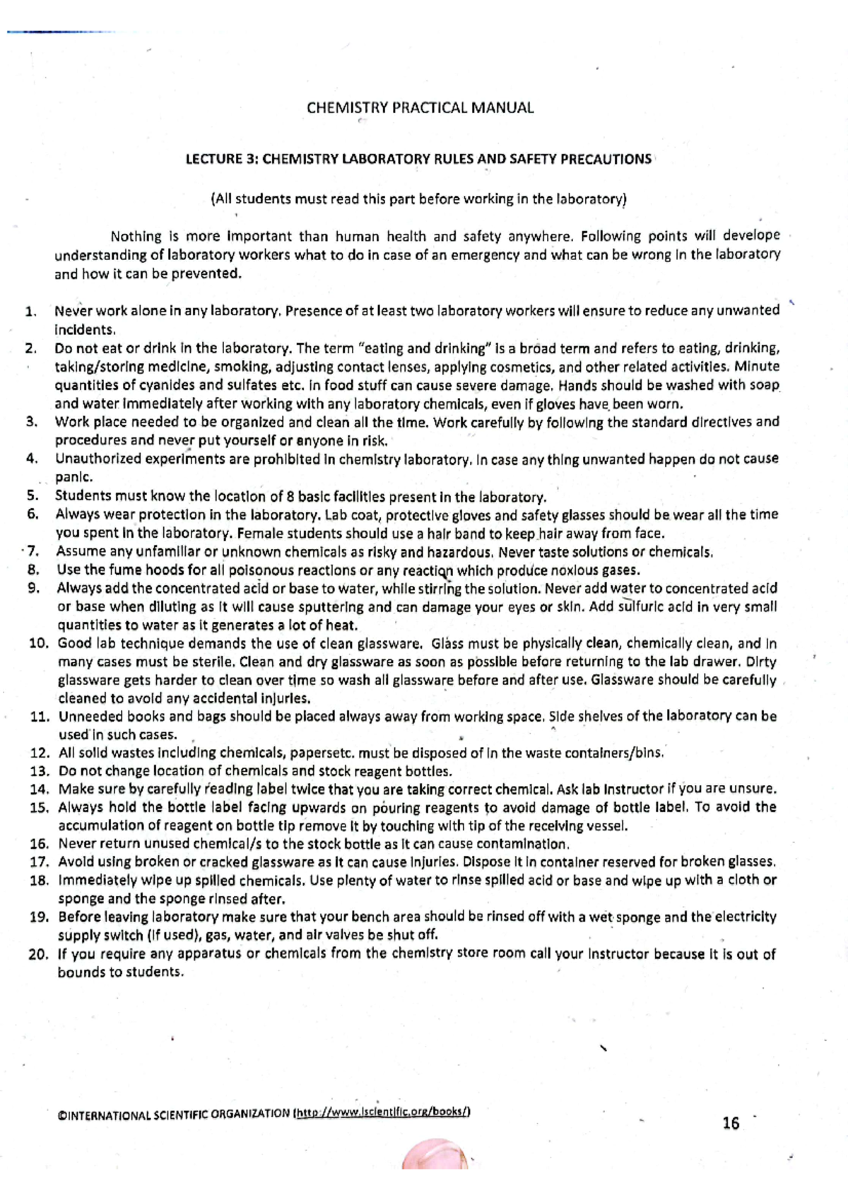 CHEM-409 practicals - Chemistry General lab notes - Analytical ...