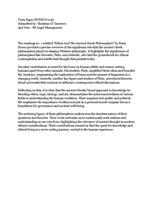 Ethics - Reviewer - Module 1- Activity 1 What are the difference and ...