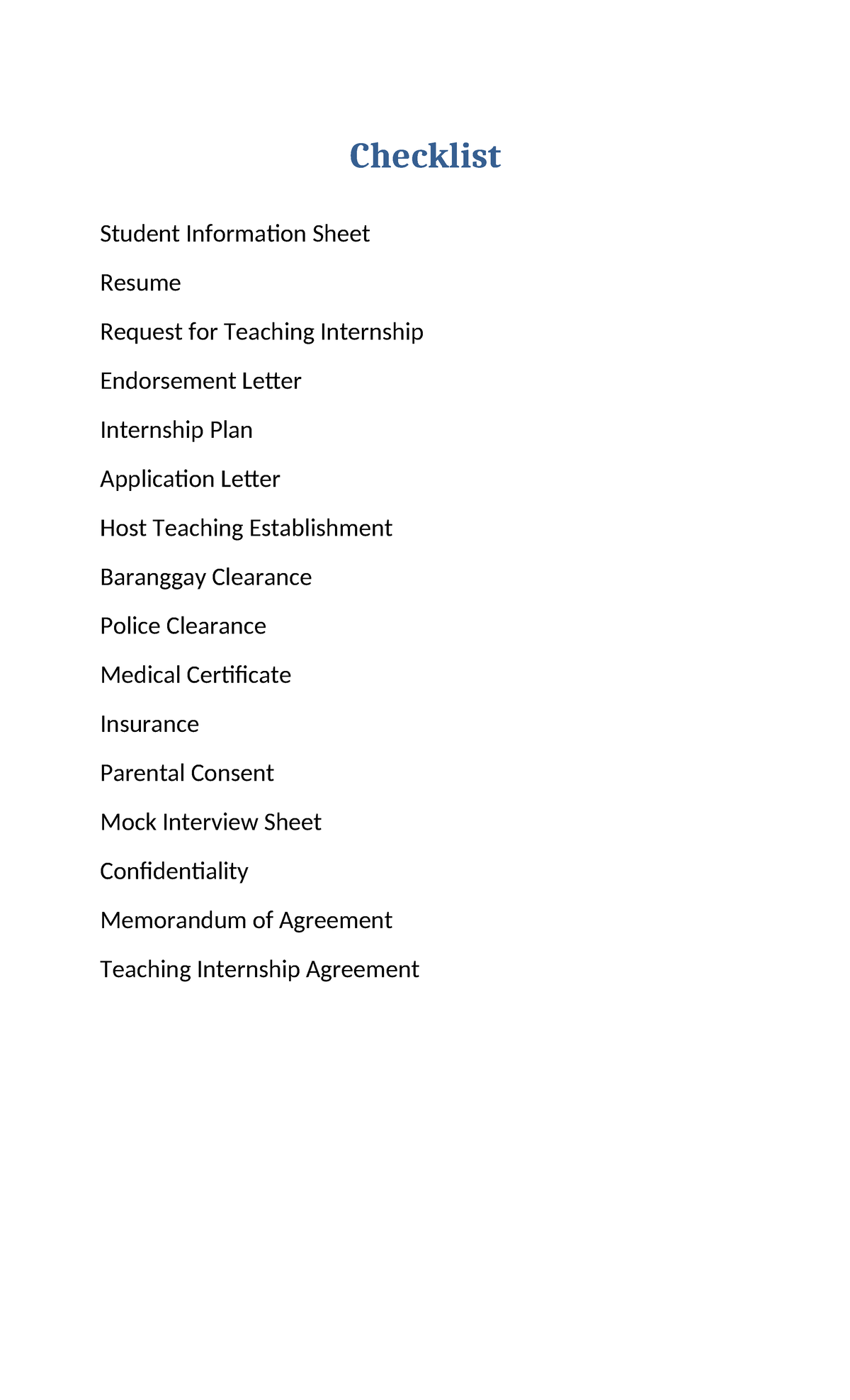 Checklist - just a guide? - Bachelor of Secondary Education Major in ...