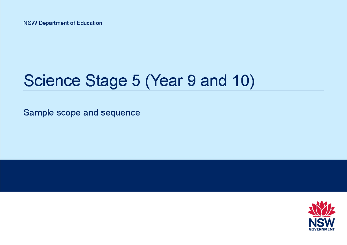 Science s5 sample scope and sequence - NSW Department of Education ...
