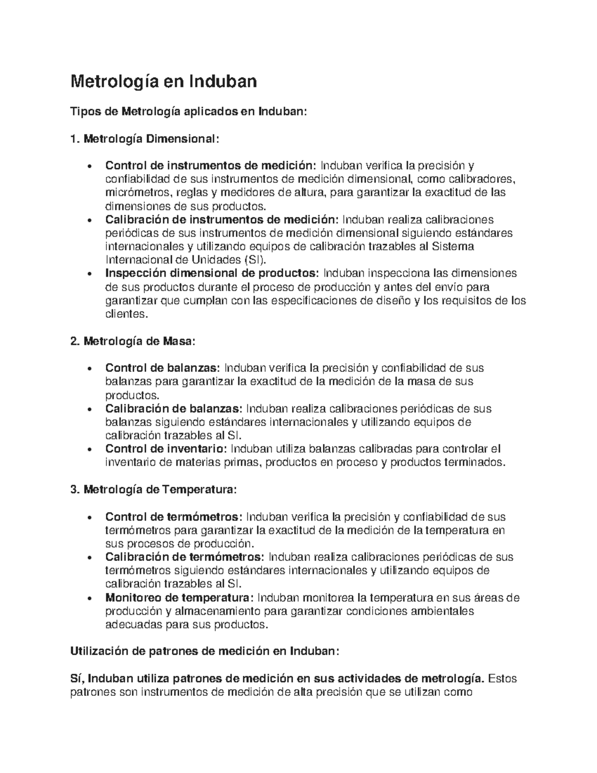 Metrología en Induban - metrologia - Metrología en Induban Tipos de ...