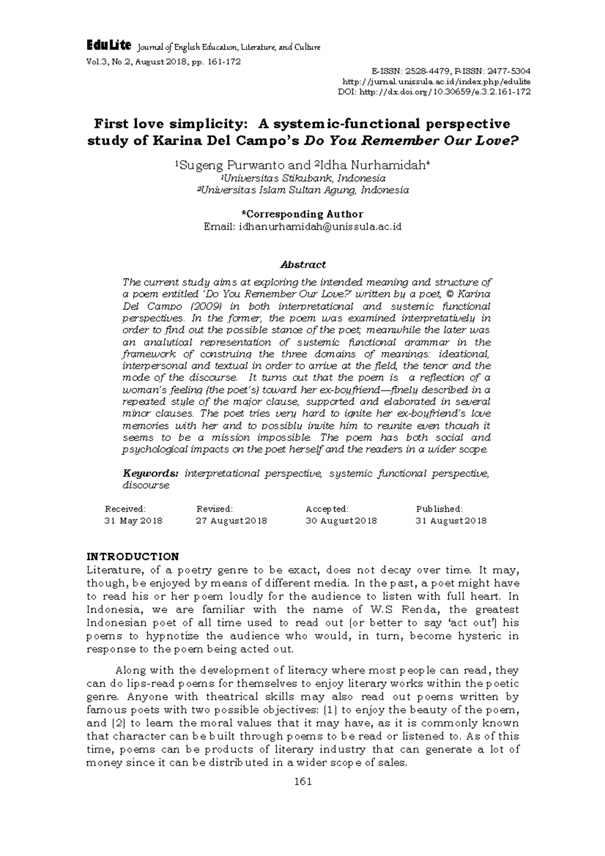 First love simplicity- A systemic-functional perspective study of ...