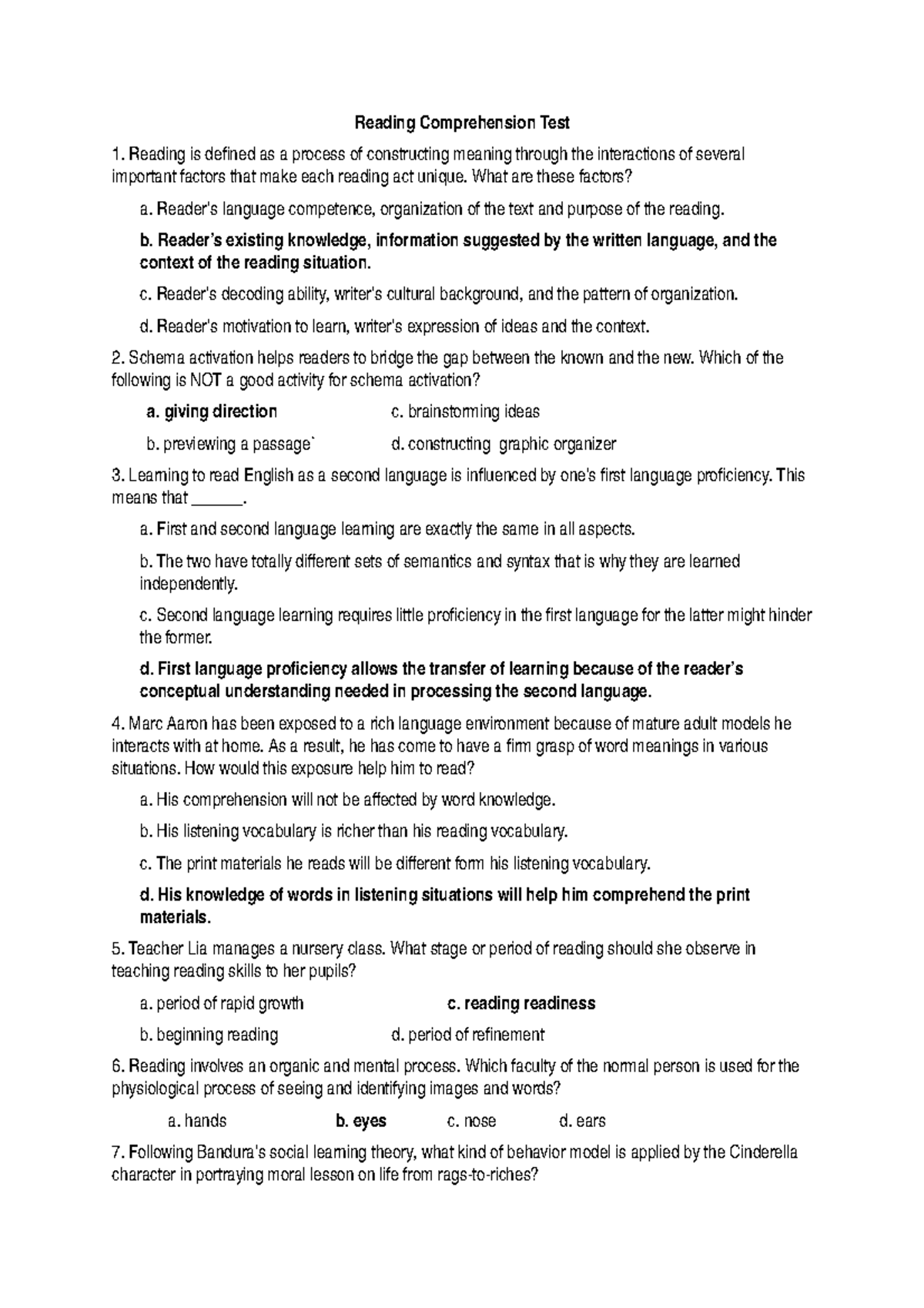 Reading-Comprehension-Test-Pnu-And-Dati-Na-Naggawas-Sa-Board - Reading ...