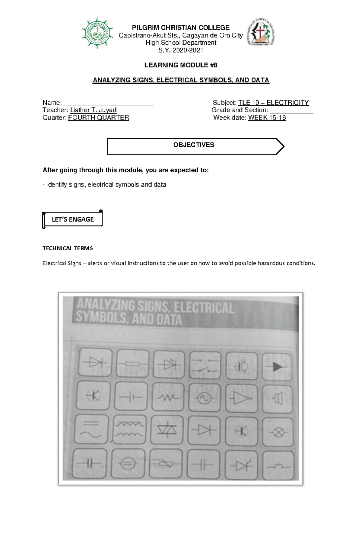 TLE10WEEK15-16 - TLE NOTES - PILGRIM CHRISTIAN COLLEGE Capistrano-Akut ...
