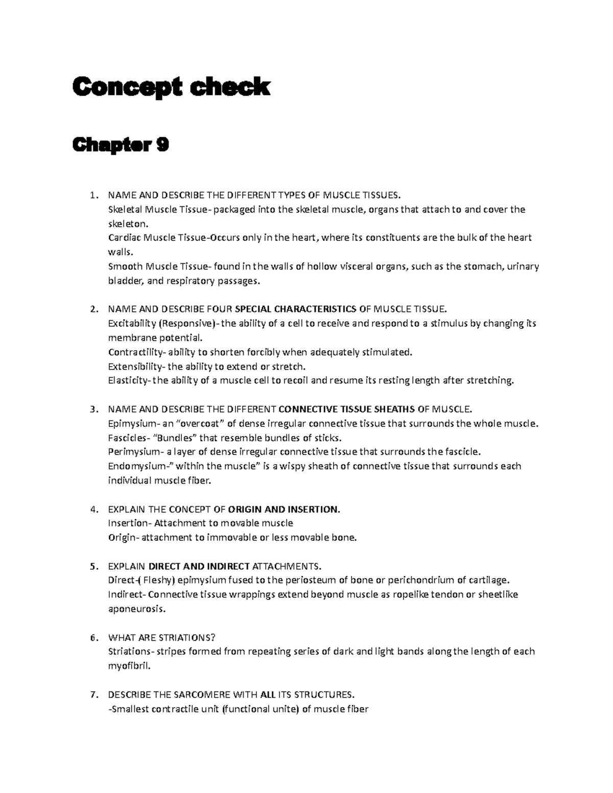 Chapter 9 Concept Check Questions - Concept check Chapter 9 1. NAME AND ...
