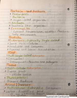 Bio 101 Notes 1 - 10 - Chapter 1 Lesson 1 – Biology: Study of Life ...