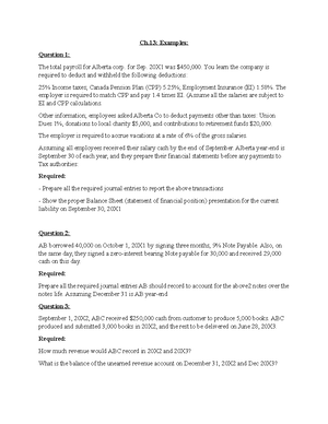 ACCT3303 - Final exam practice questions - ACCT3303 Final Exam Practice ...