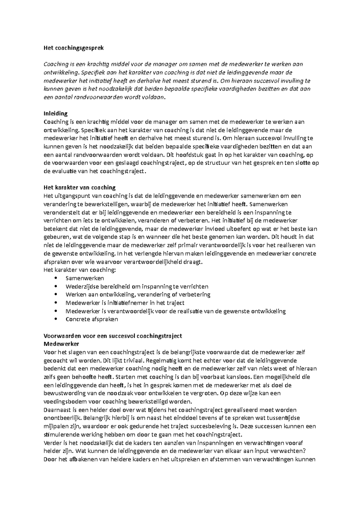 Het coachingsgesprek - Het coachingsgesprek Coaching is een krachtig ...