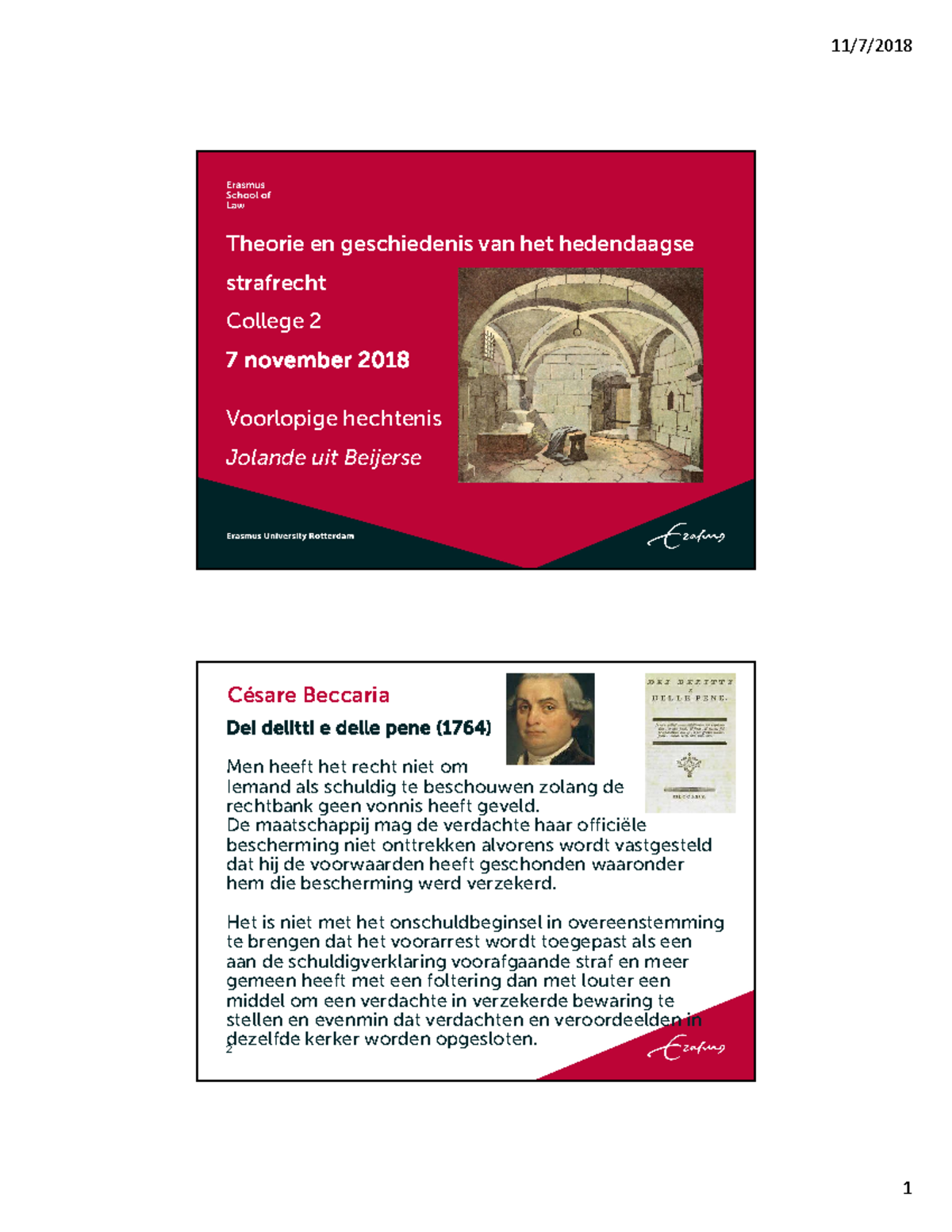 College+2+-+Voorlopige+hechtenis - Theorie en geschiedenis van het ...