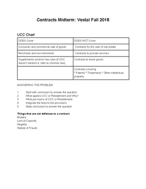 Contracts - LAW 109 - Studocu