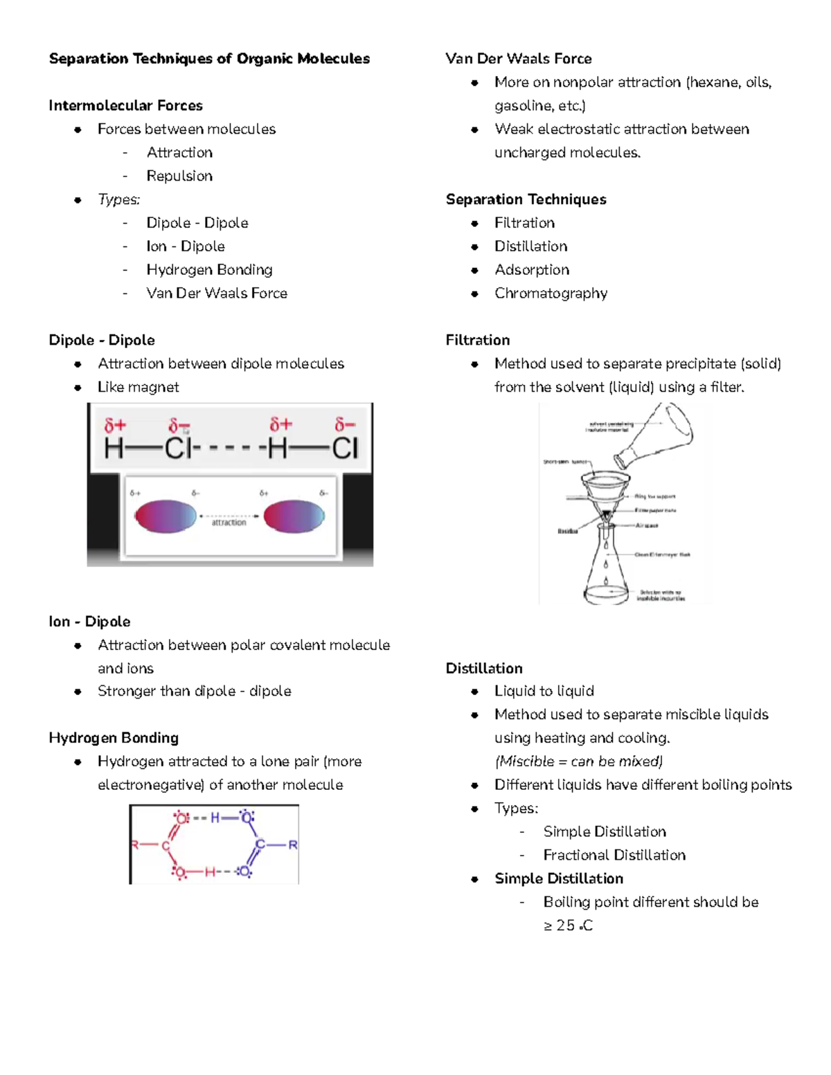Separation Techniques of Organic Molecules - Separation Techniques of Organic Molecules - Studocu