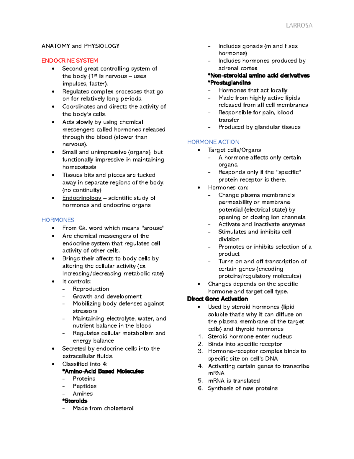 Endocrine System - Warning: TT: undefined function: 32 ANATOMY and ...