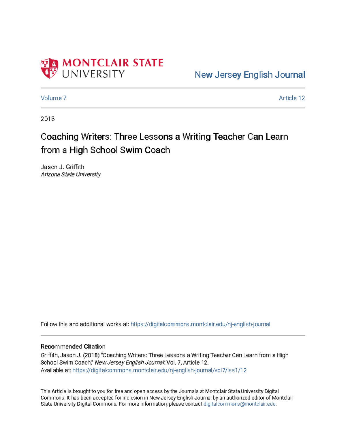 Three Lessons a Writing Teacher Can Learn from a high school swim Coach ...