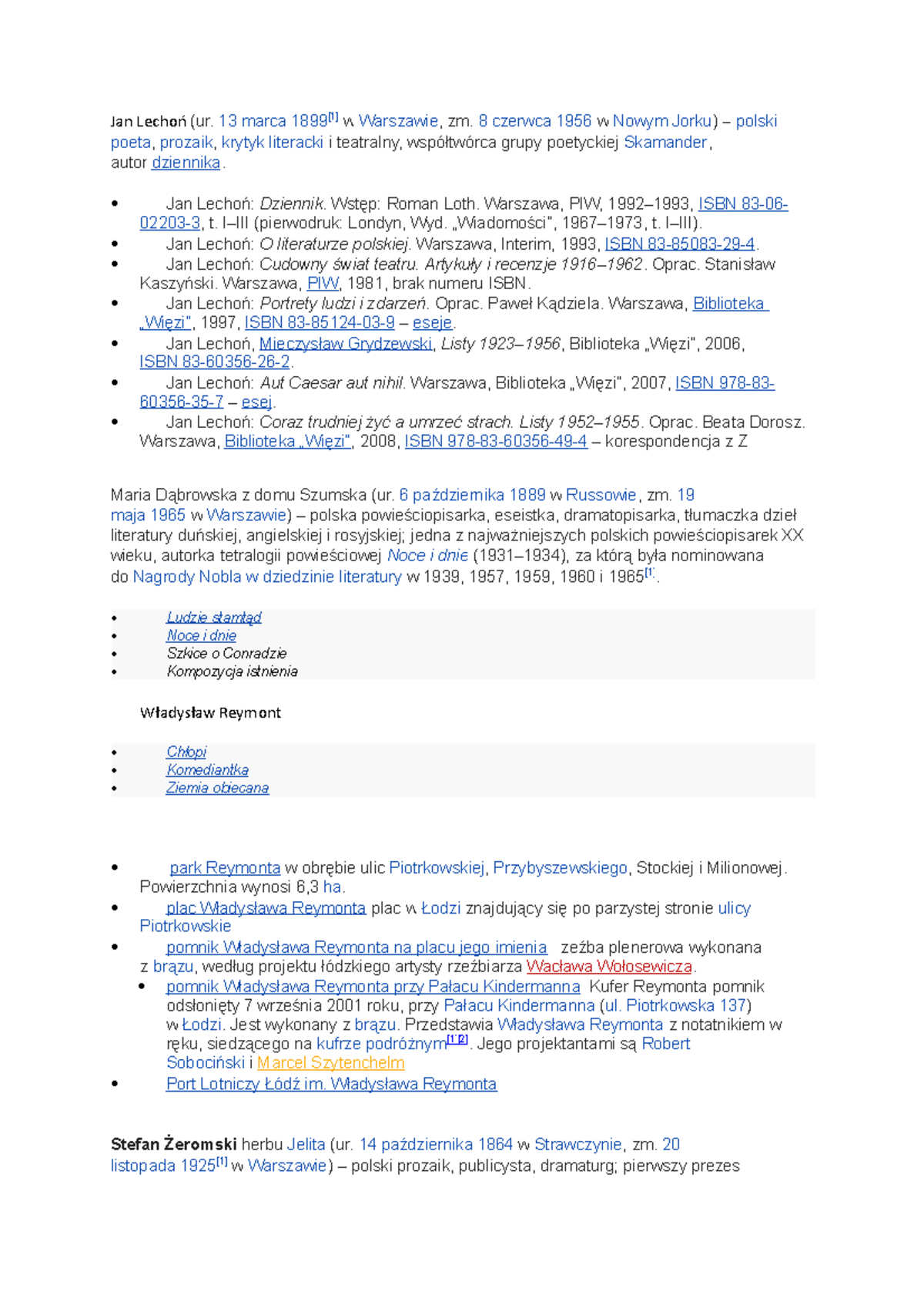 Historia - vbvbv - Jan Lechoń (ur. 13 marca 1899 [1] w Warszawie, zm. 8 ...