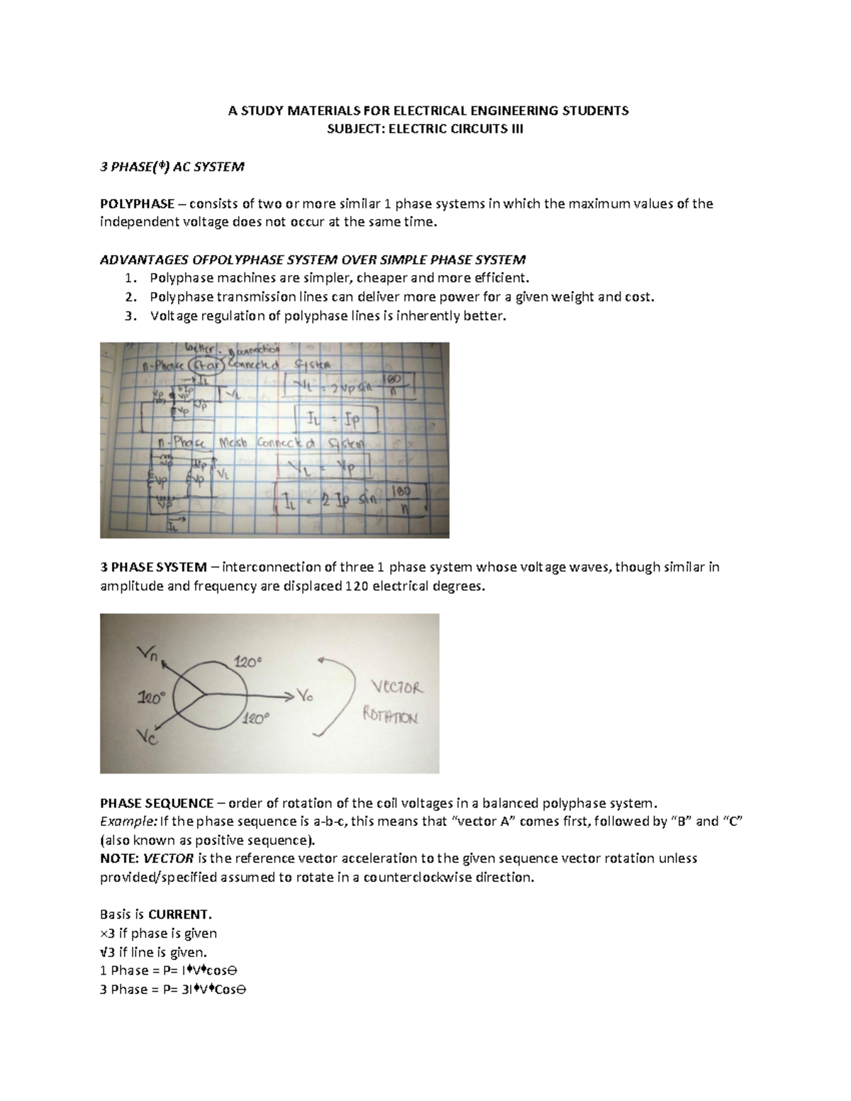 Electric circuits study materials - A STUDY MATERIALS FOR ELECTRICAL ...