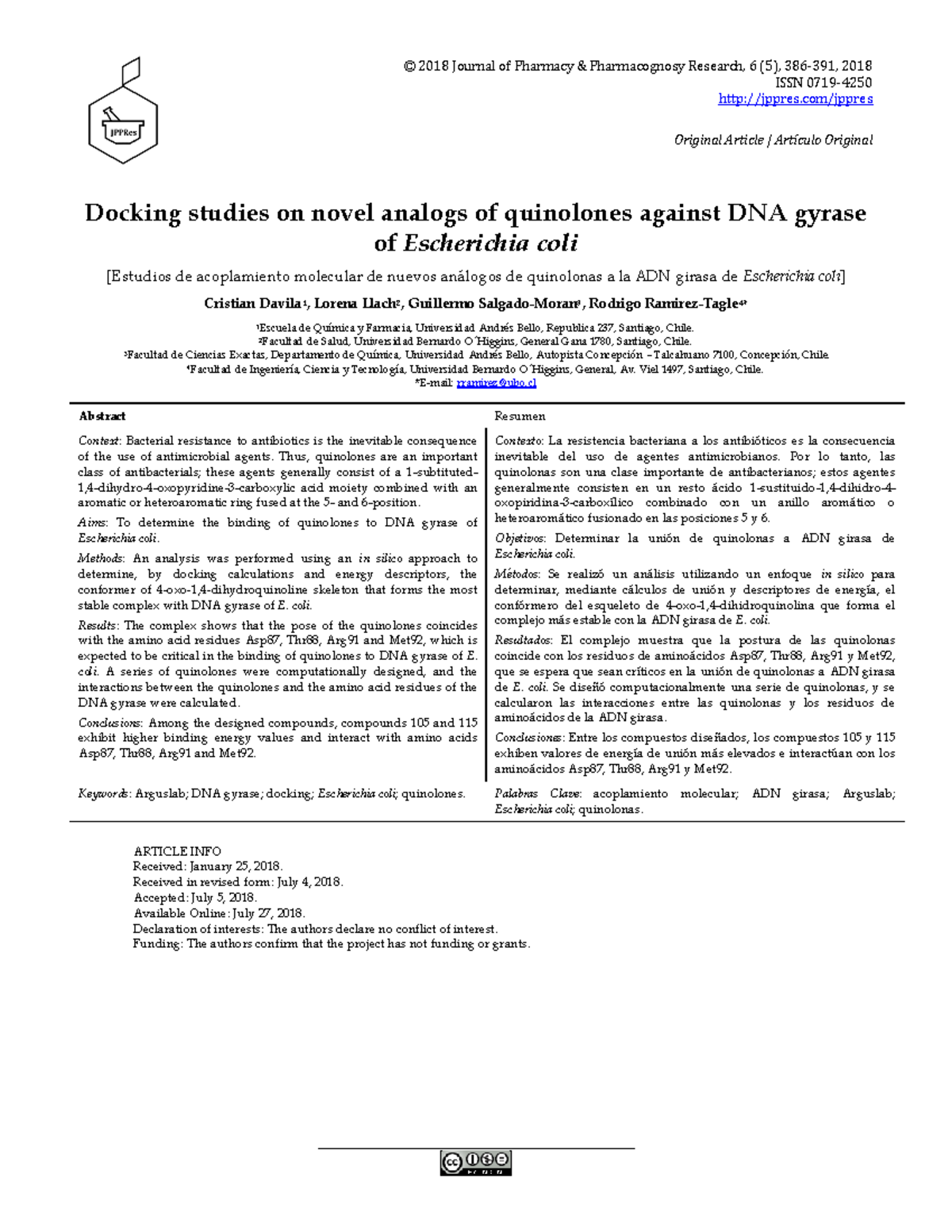 Jppres 18.368 6 - Estudio de docking - © 2018 Journal of Pharmacy ...