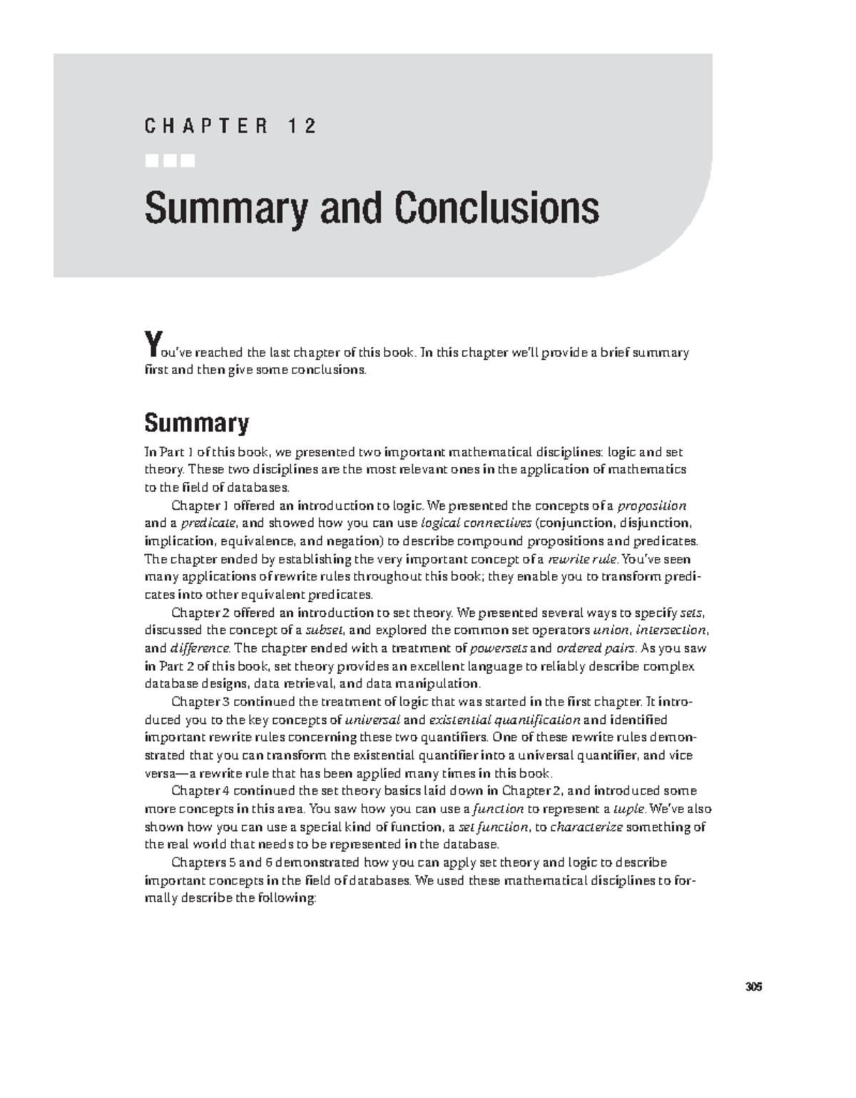 Chapter 12 - Summary and Conclusions - 7451CH12 4/16/07 1:49 PM CHAPTER ...