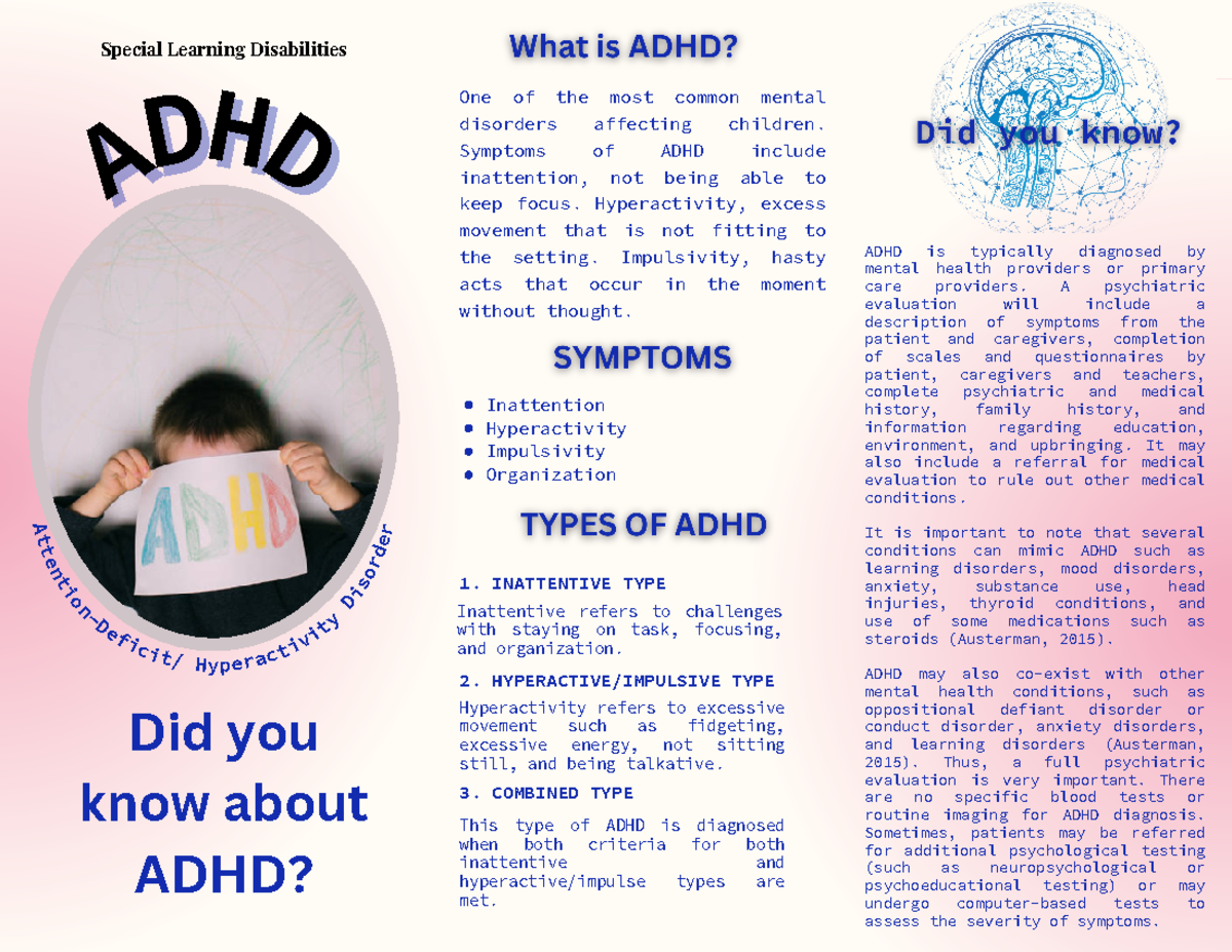 ADHD - brochure - Inattentive refers to challenges with staying on task ...