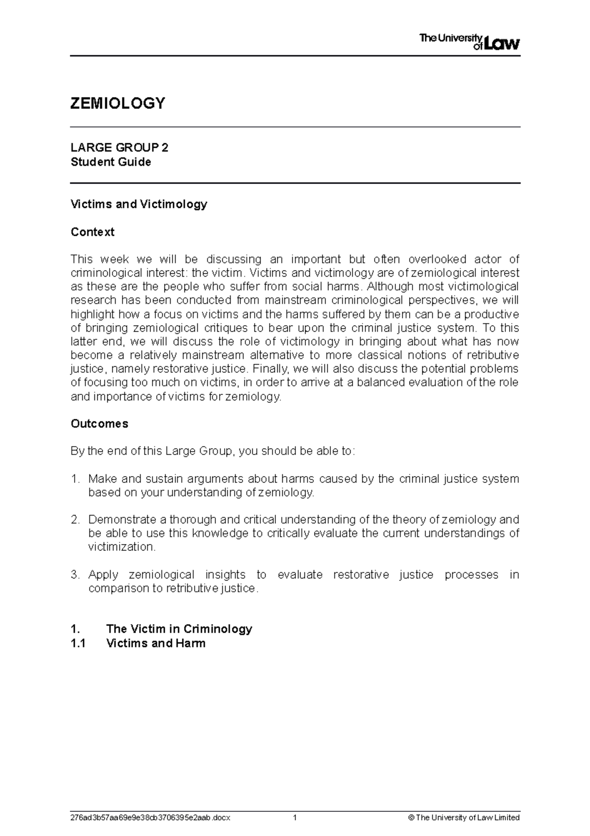 2223 zem lg02 ce01 student guide - ZEMIOLOGY LARGE GROUP 2 Student ...