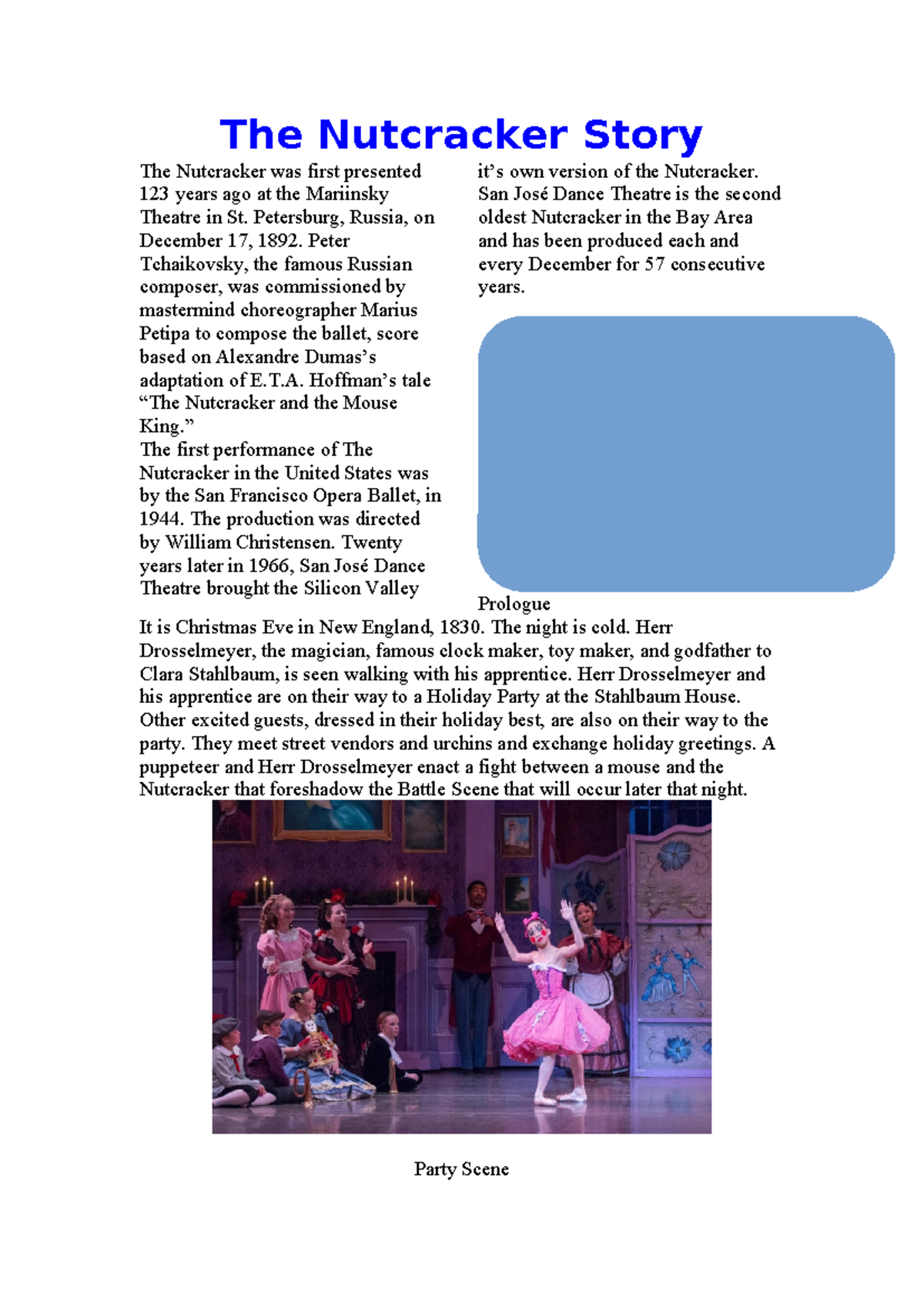 The Nutcracker Story - Petersburg, Russia, on December 17, 1892. Peter ...