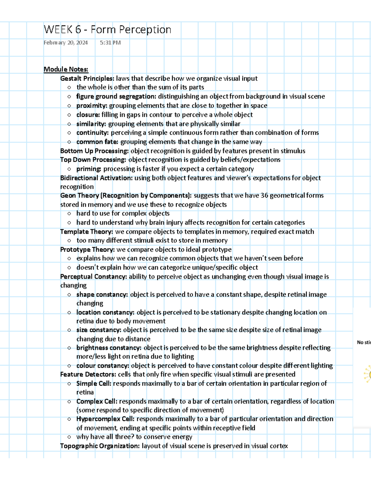 Form Perception - Module Notes: Gestalt Principles: laws that describe ...