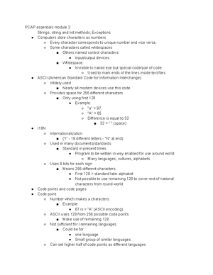 PCAP Study Docuement 3 - Notes for the PCAP (Python Certification) that ...