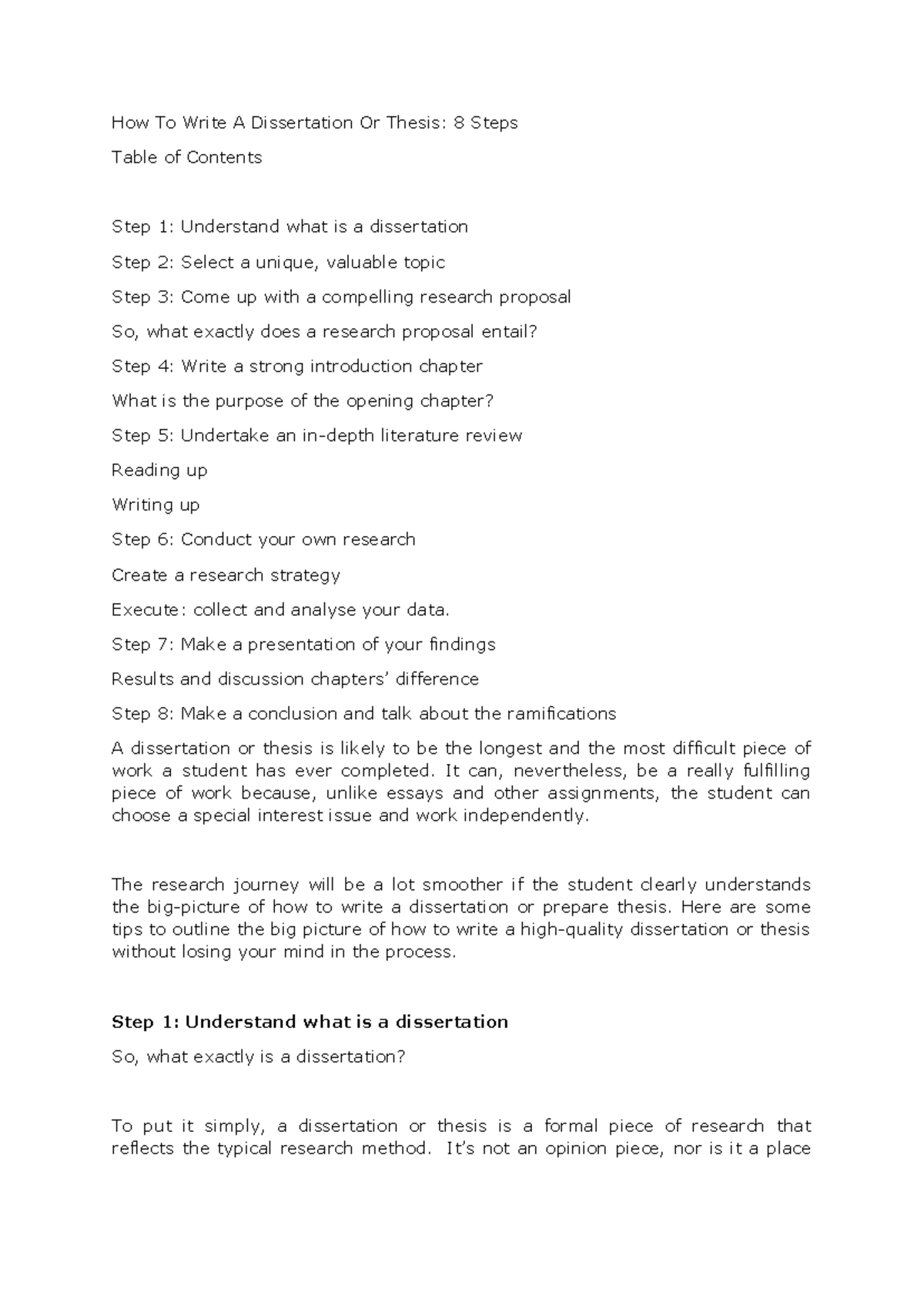 How To Write A Dissertation Or Thesis - Step 7: Make a presentation of ...