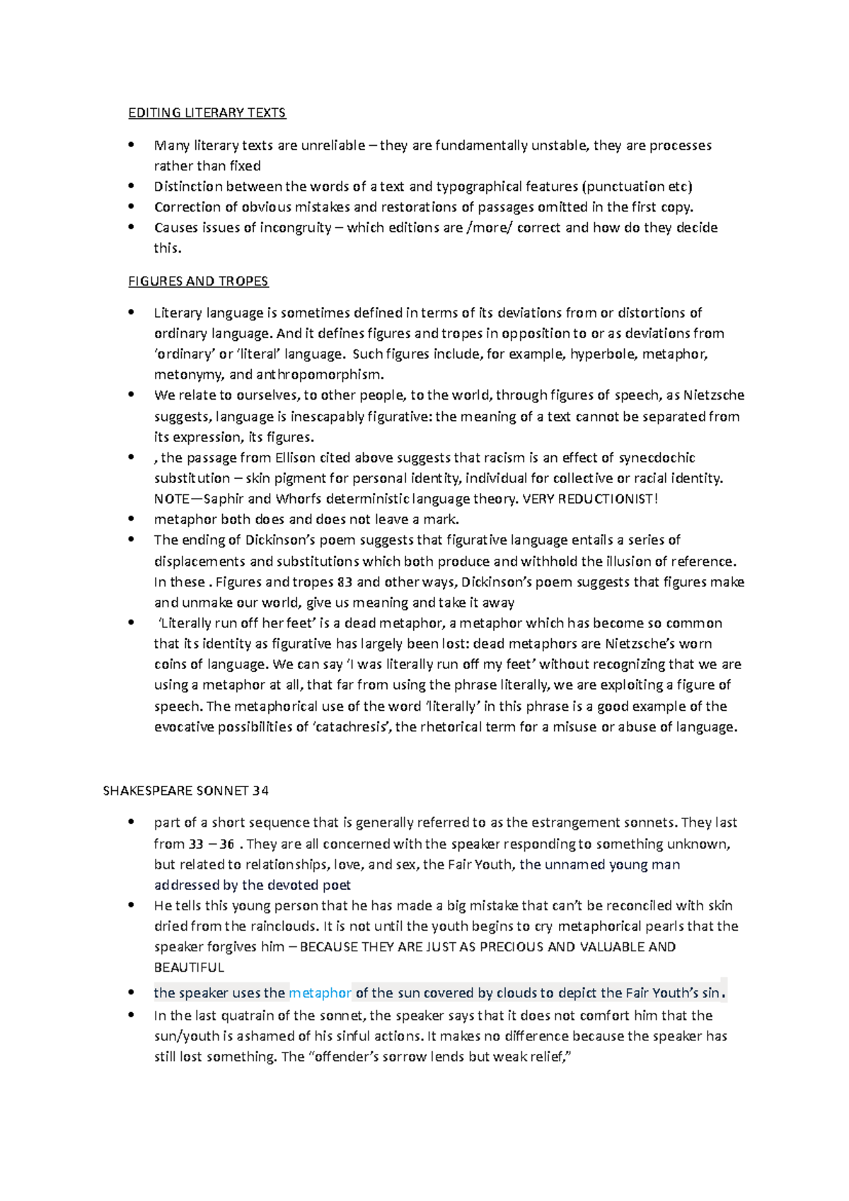 Figures and tropes - ./// - EDITING LITERARY TEXTS Many literary texts ...