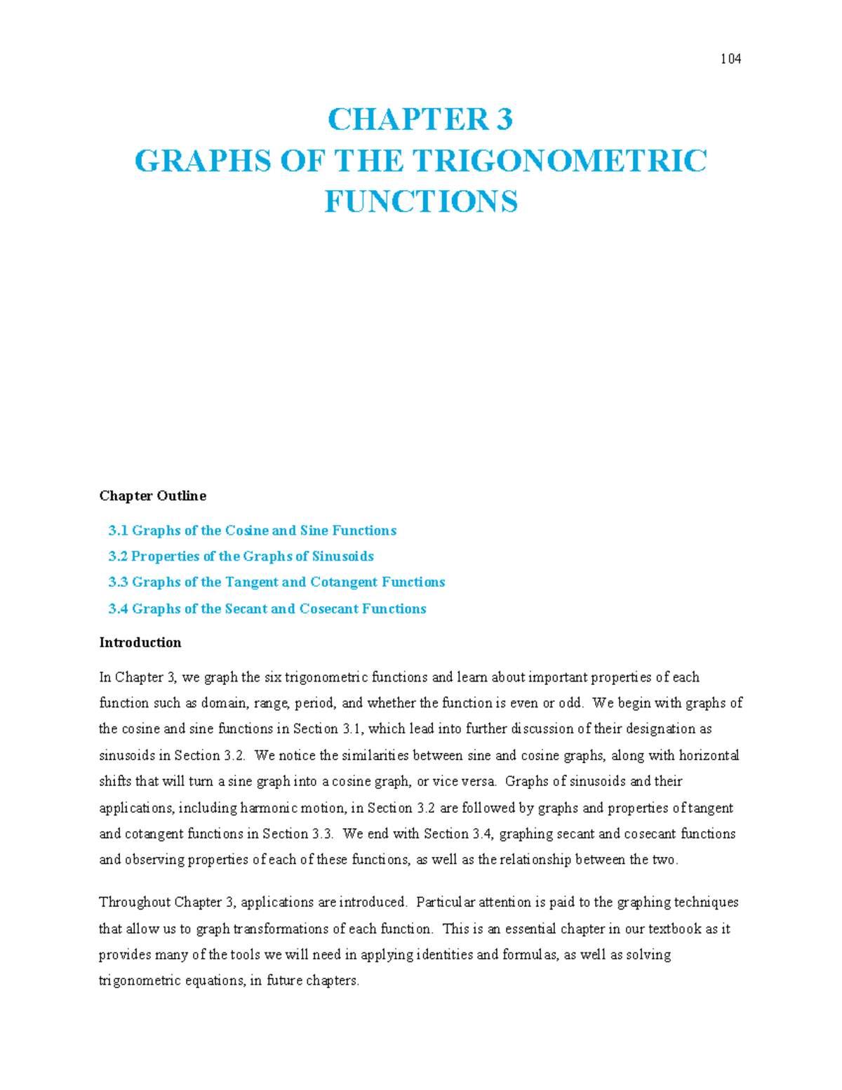 Oer-trigonometrychapter 3 - 104 CHAPTER 3 GRAPHS OF THE TRIGONOMETRIC ...