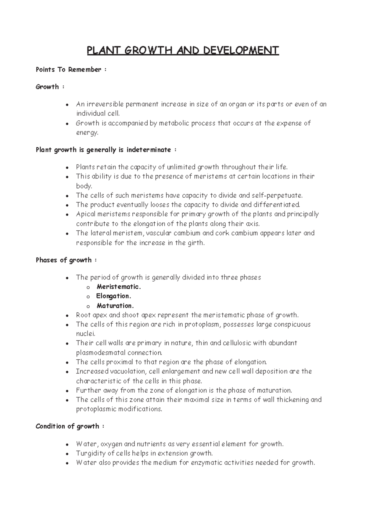 11.Plant Growth and Developement(XI-Botany Chhapter-11) - PLANT GROWTH ...